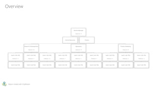 Organization chart template - Functional business (neutral) | PPTX