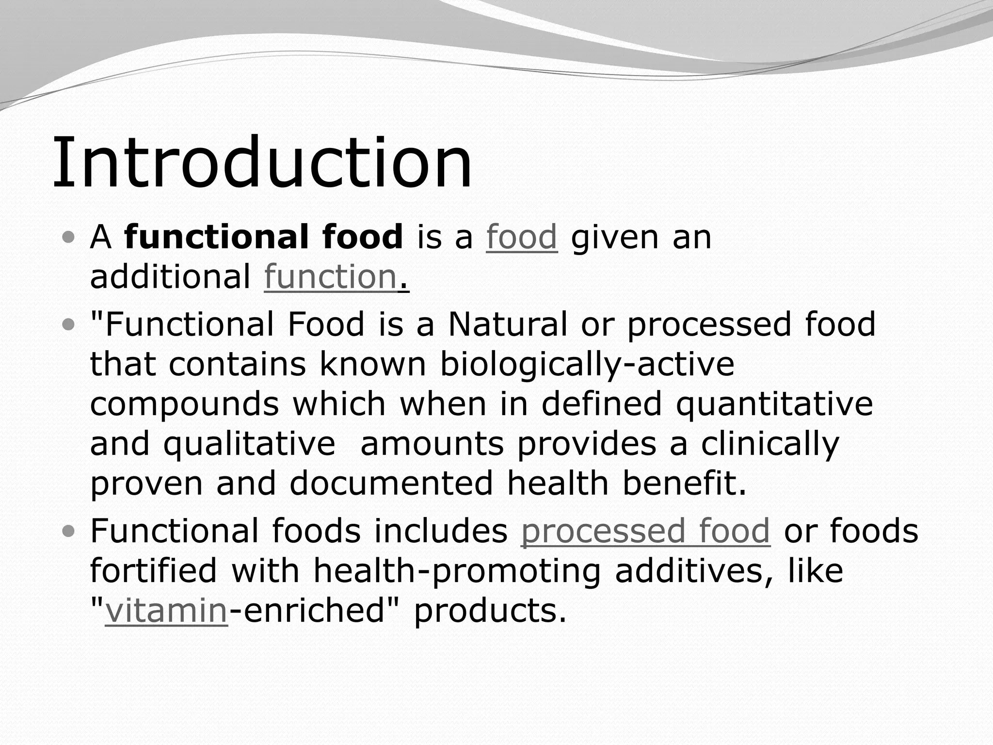 Functional food | PPTX