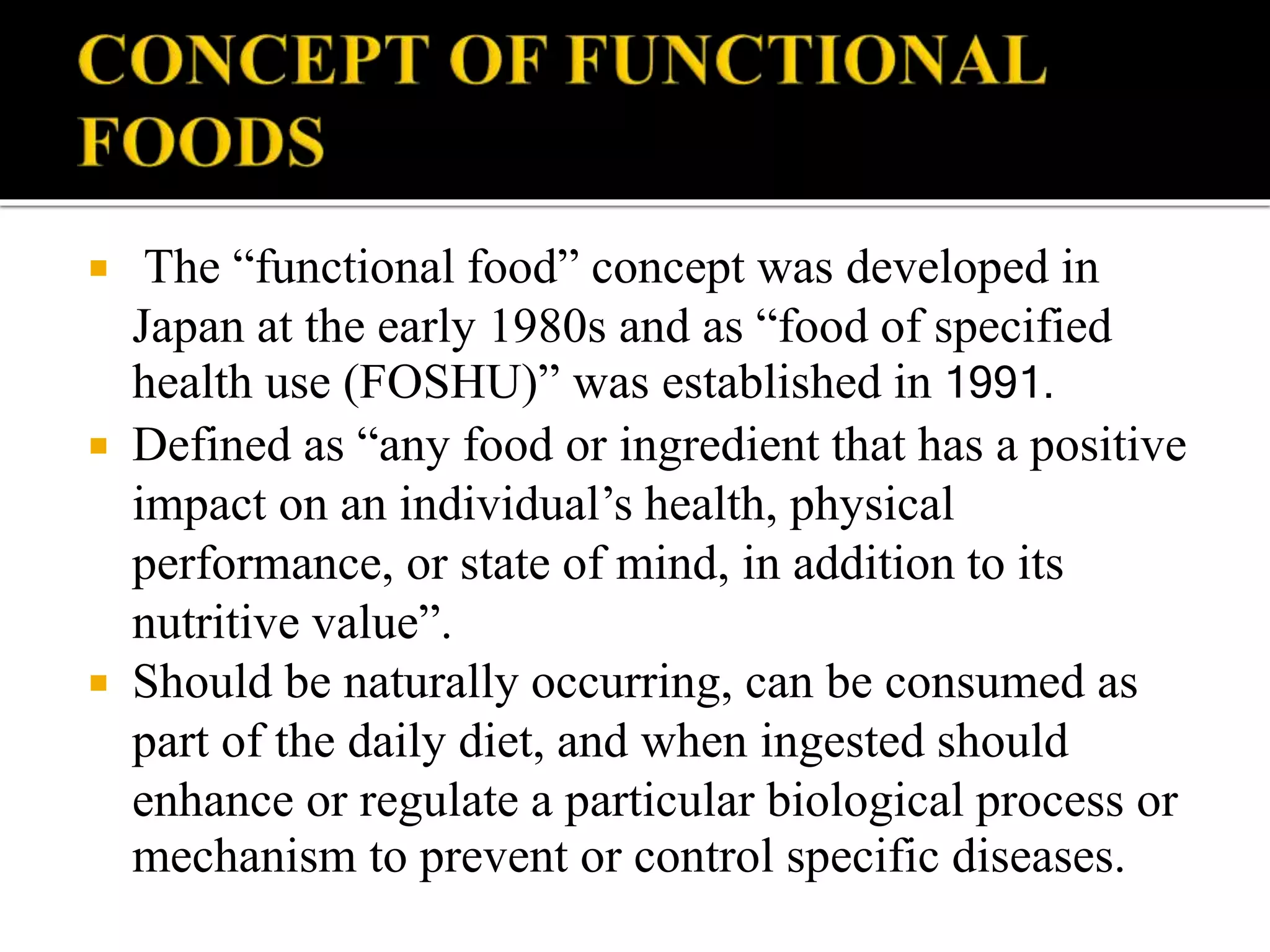 Functional foods | PPTX