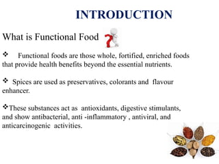Functional foods presentation for food engineering | PPTX
