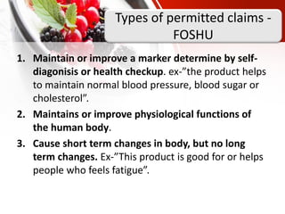 Functional foods health claims, regulations and | PDF