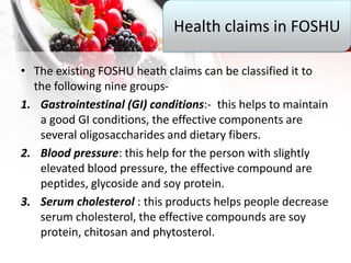 Functional foods health claims, regulations and | PDF