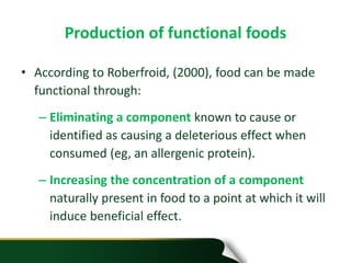 Application of biotechnology in functional foods | PDF