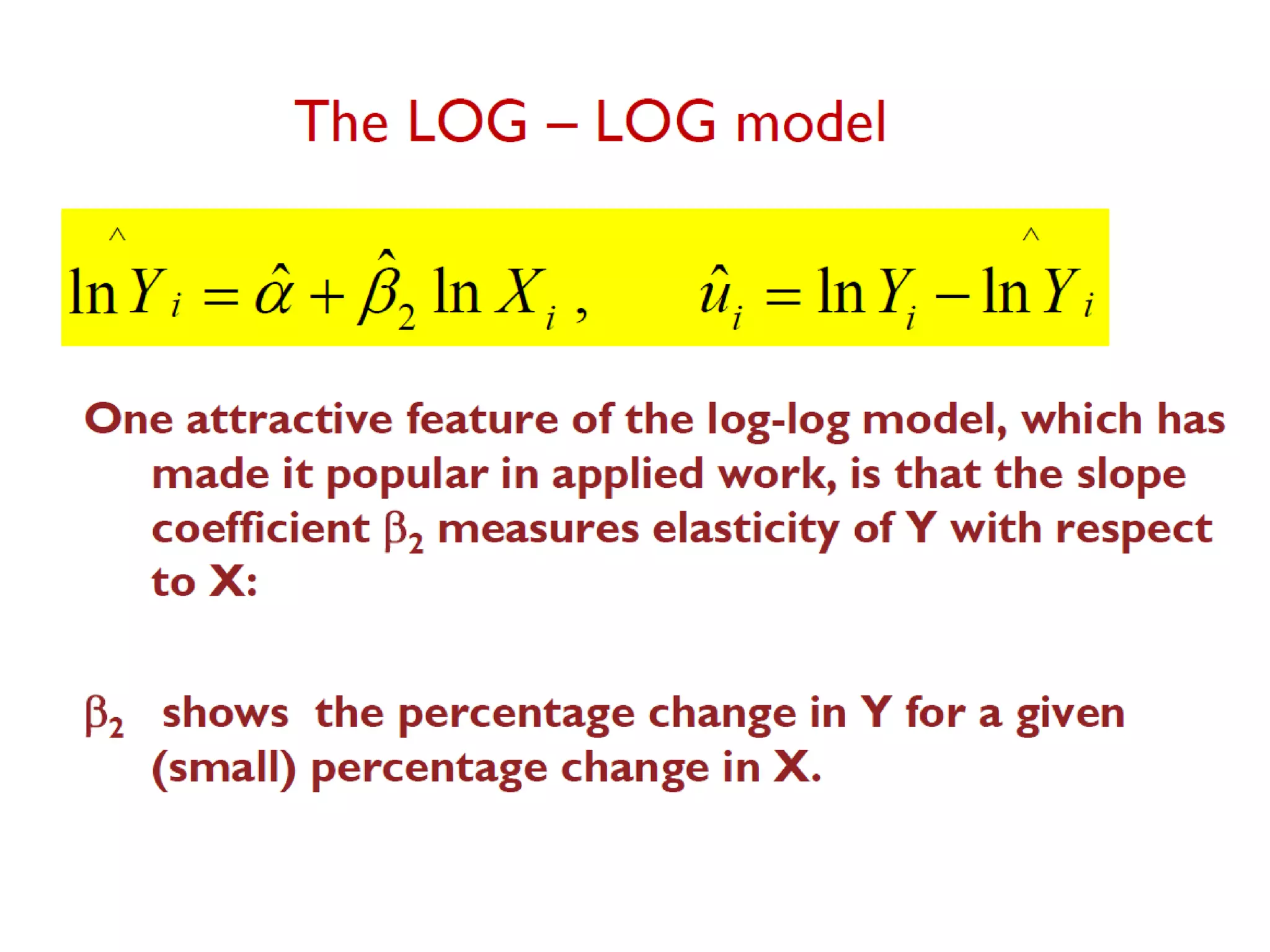 Functional Forms In Regression Pdf Science