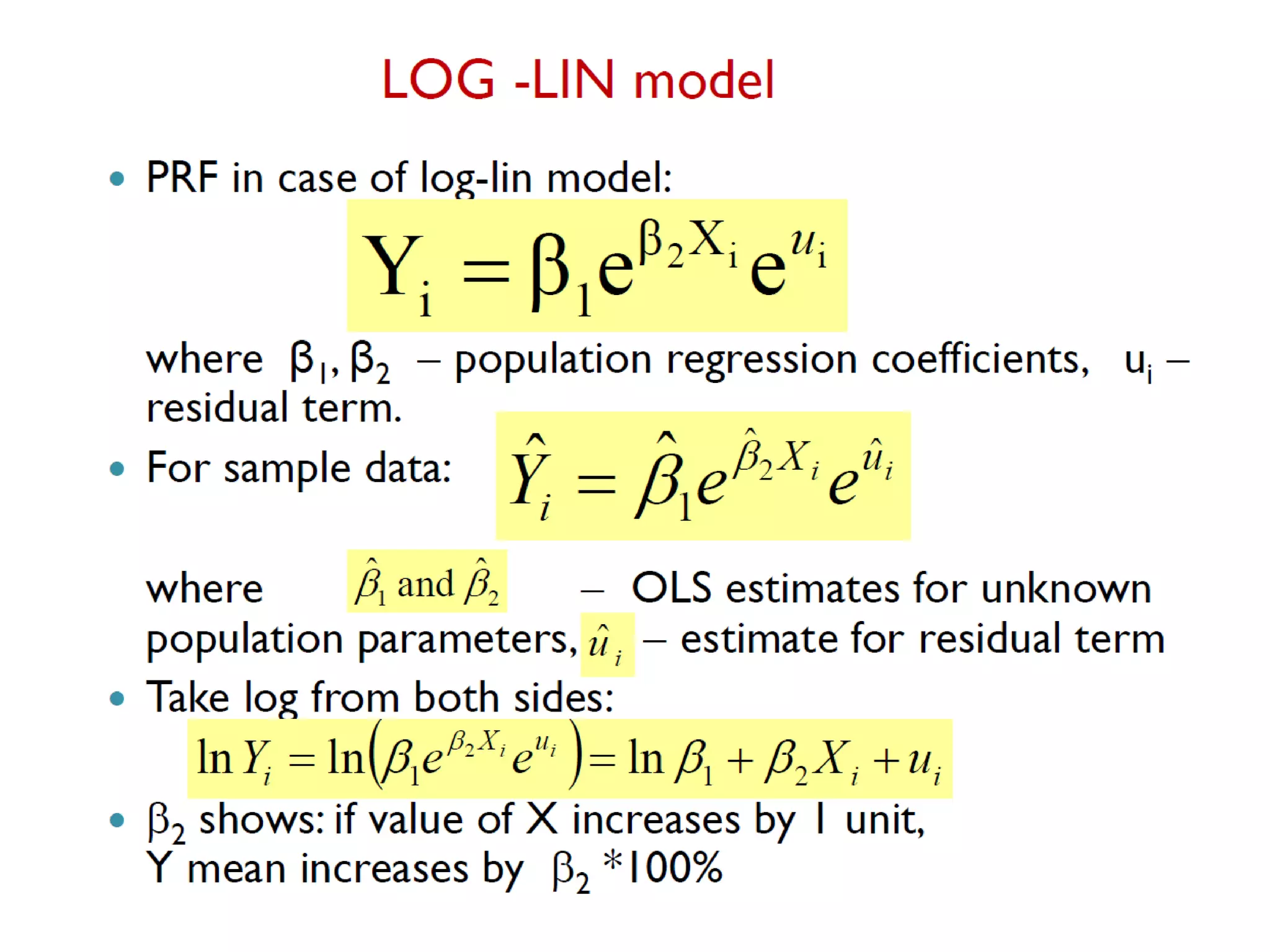 Functional Forms In Regression Pdf Science