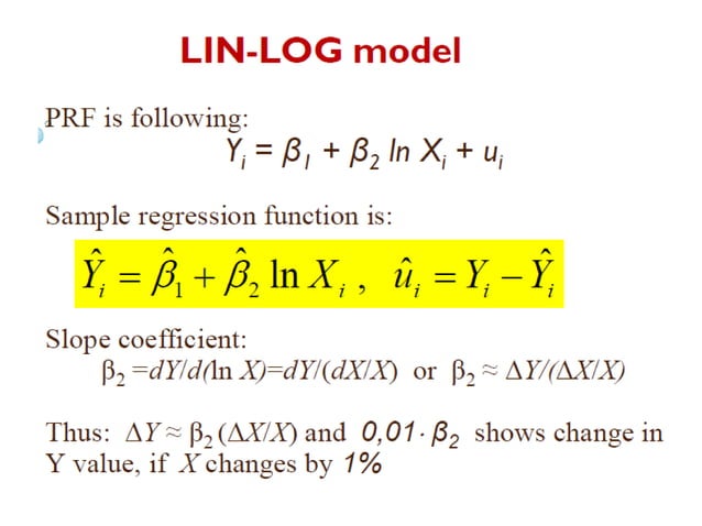 Functional Forms In Regression Pdf Science