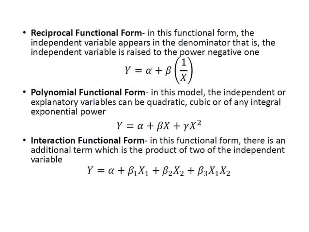Functional forms in regression | PDF | Science