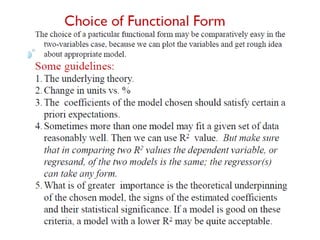 Functional forms in regression | PDF