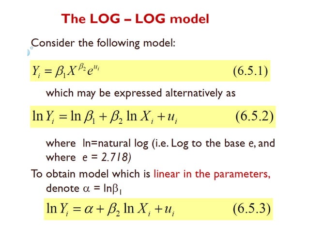 Functional forms in regression | PDF | Science