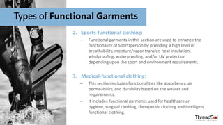 FUNCTIONAL GARMENTS – When Garments Do More Than Fashion | PPTX