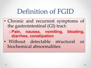 Functional Gastrointestinal Disorder : Psychosomatic Review | PDF