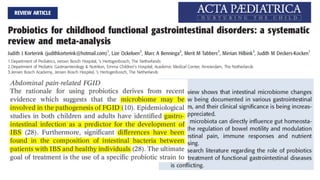 Functional gastrointestinal disorders in children | PPTX