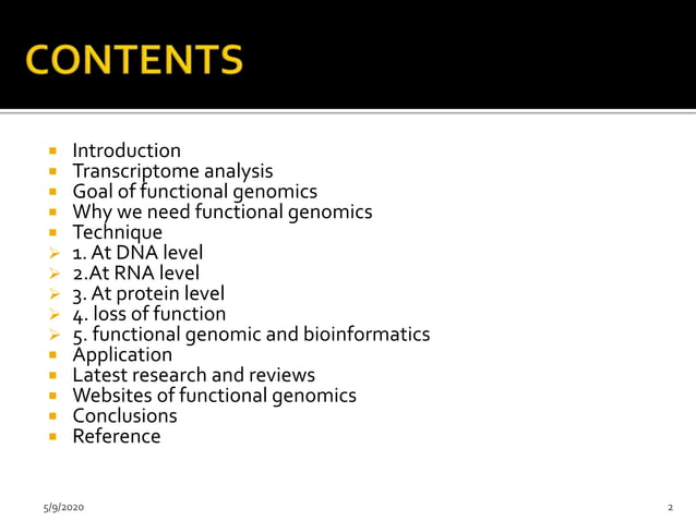 Functional genomics, and tools | PPTX | Biotech and Biomedical Industry | Industries