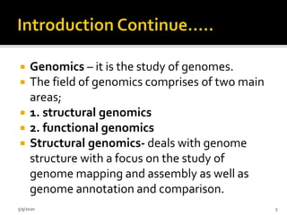 Functional genomics, and tools | PPTX