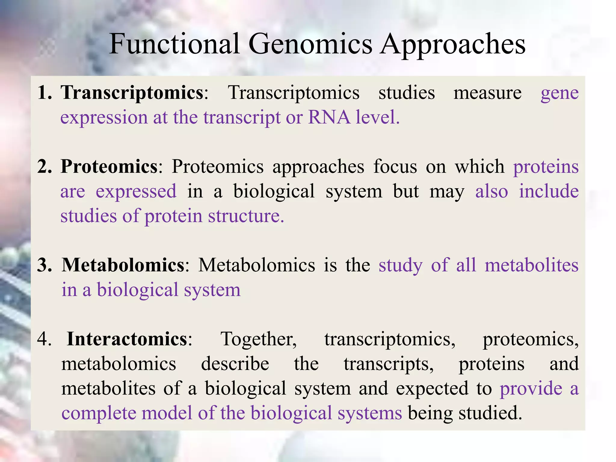 Functional genomics | PPTX