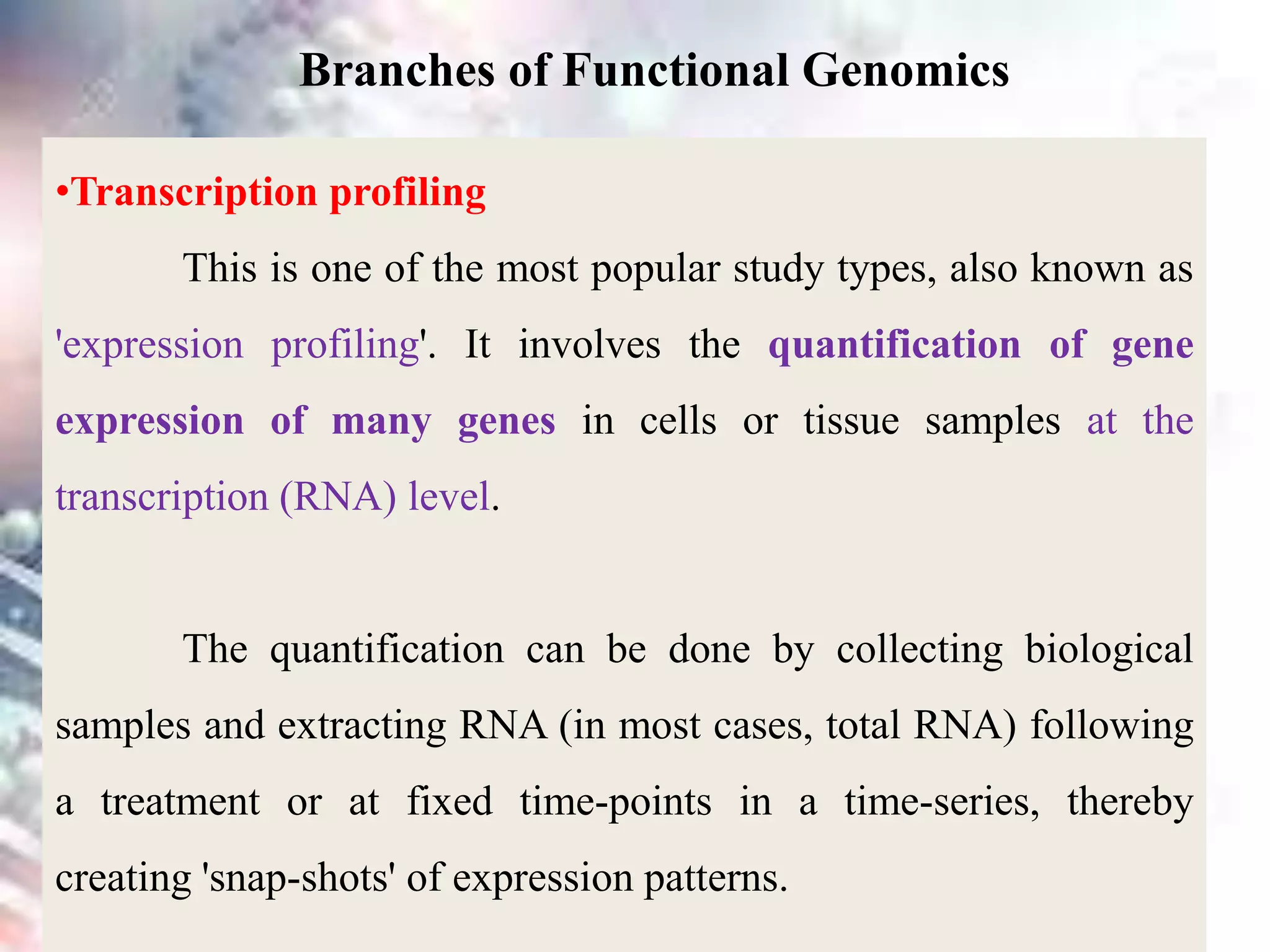 Functional genomics | PPTX