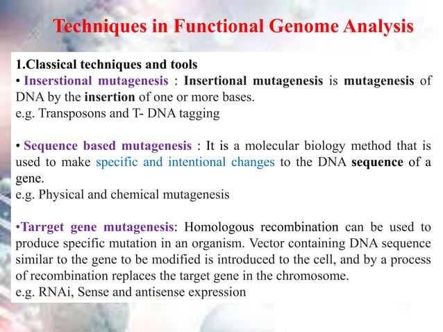Functional genomics | PPTX