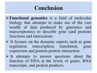 Functional genomics | PPTX