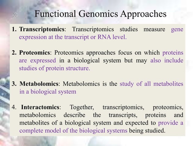 Functional genomics | PPTX