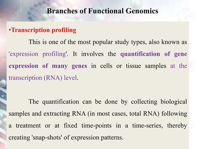 Functional genomics | PPTX