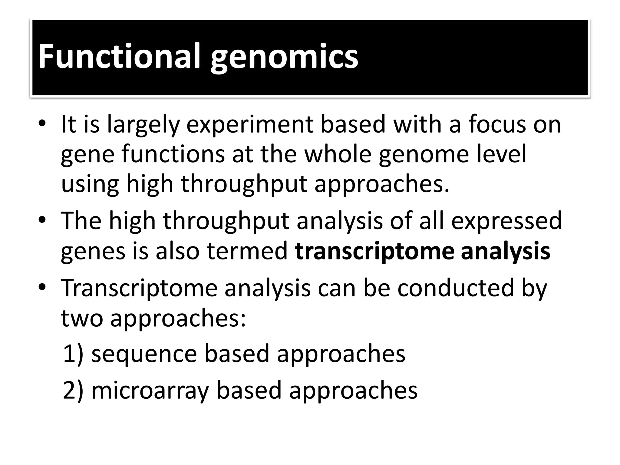 Functional genomics | PPT