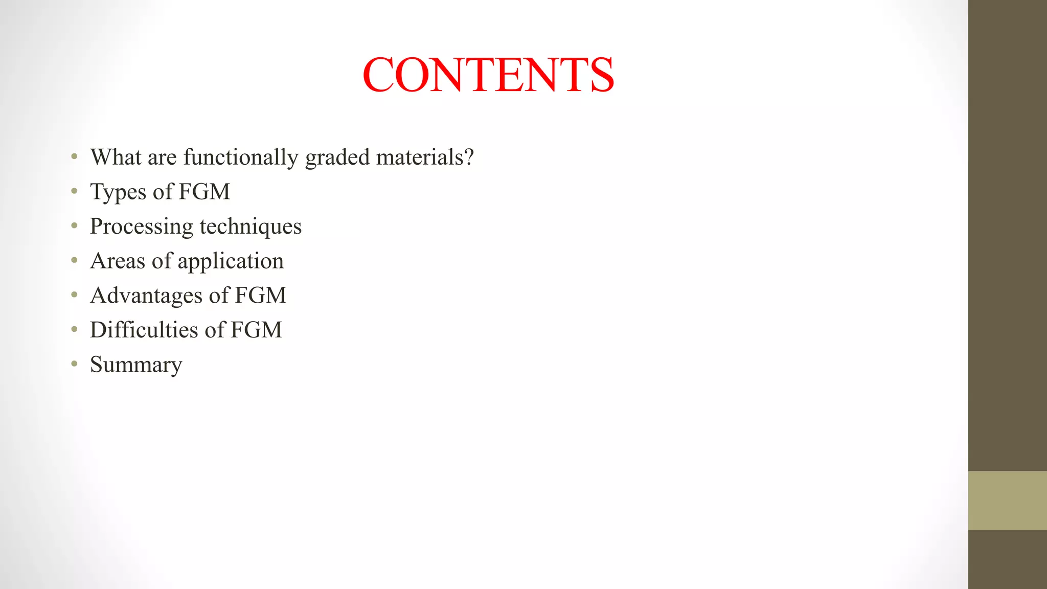 Functional graded materials | PPTX