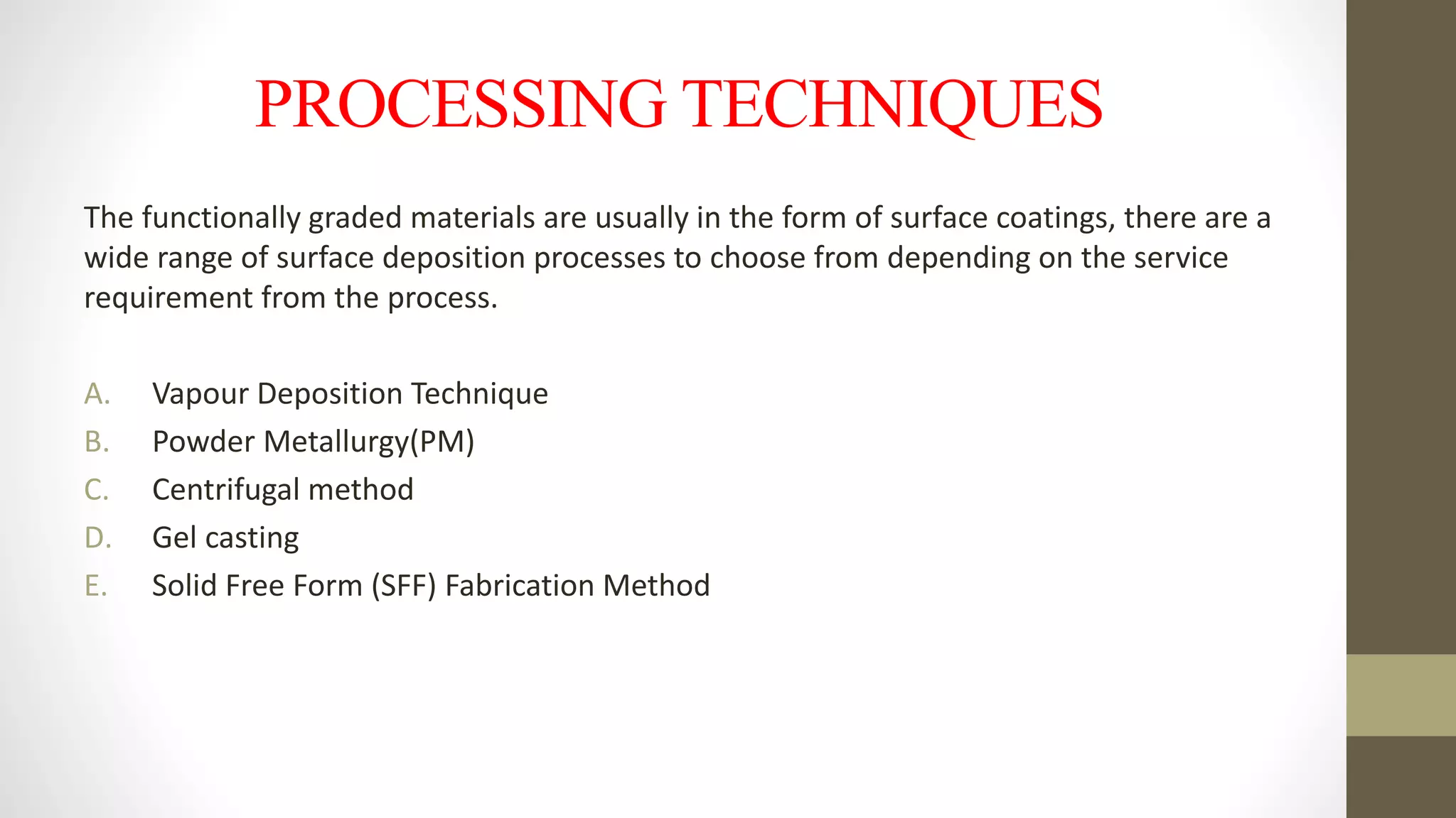 Functional graded materials | PPTX