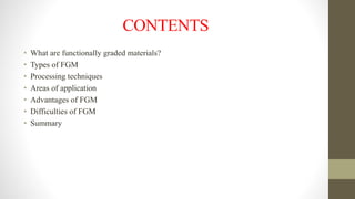 Functional graded materials | PPTX