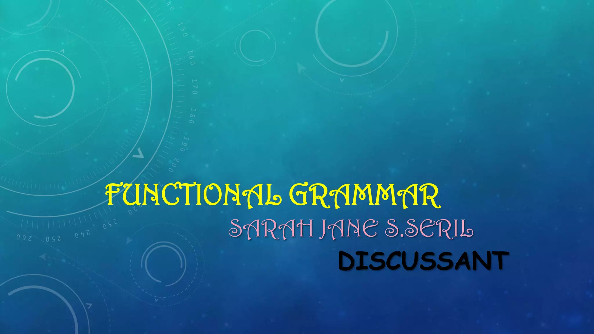 Functional grammar | PPTX