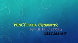 Functional grammar | PPTX