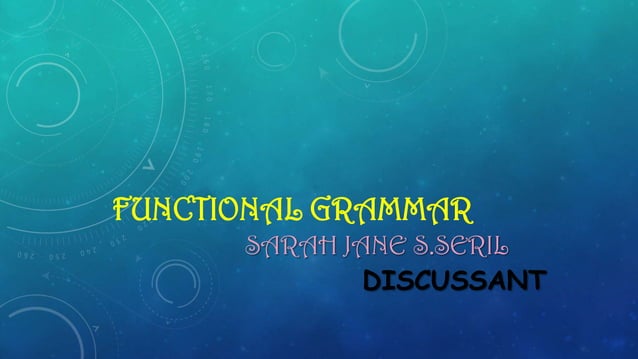Functional grammar | PPTX
