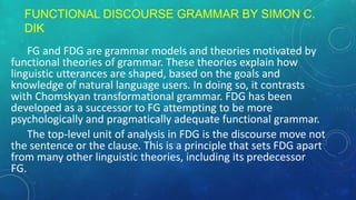 Functional grammar | PPTX