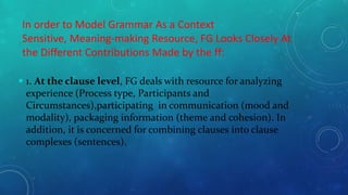 Functional grammar | PPTX
