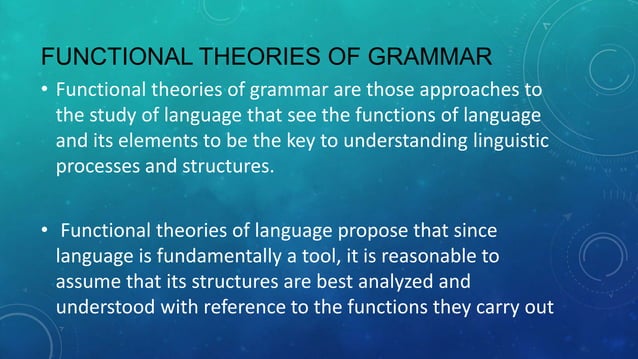 Functional grammar | PPTX