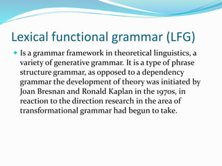 Functional grammar | PPTX | Programming Languages | Computing