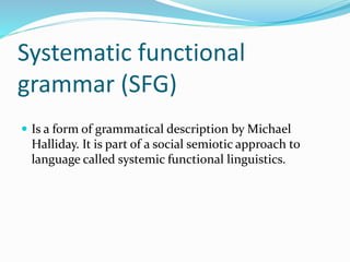 Functional grammar | PPTX | Programming Languages | Computing