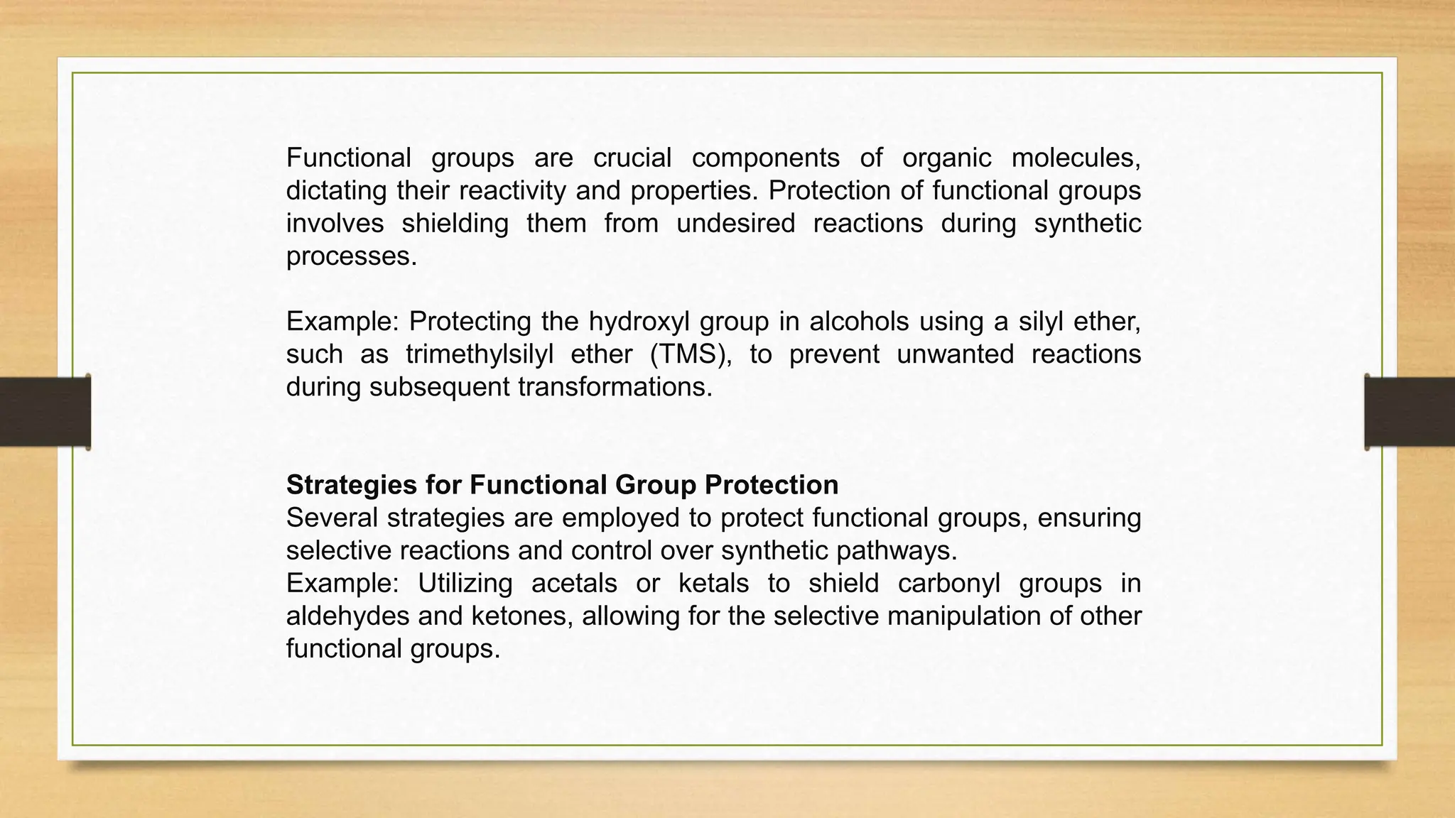 Functional Group Protection an approach to basic practice.pptx