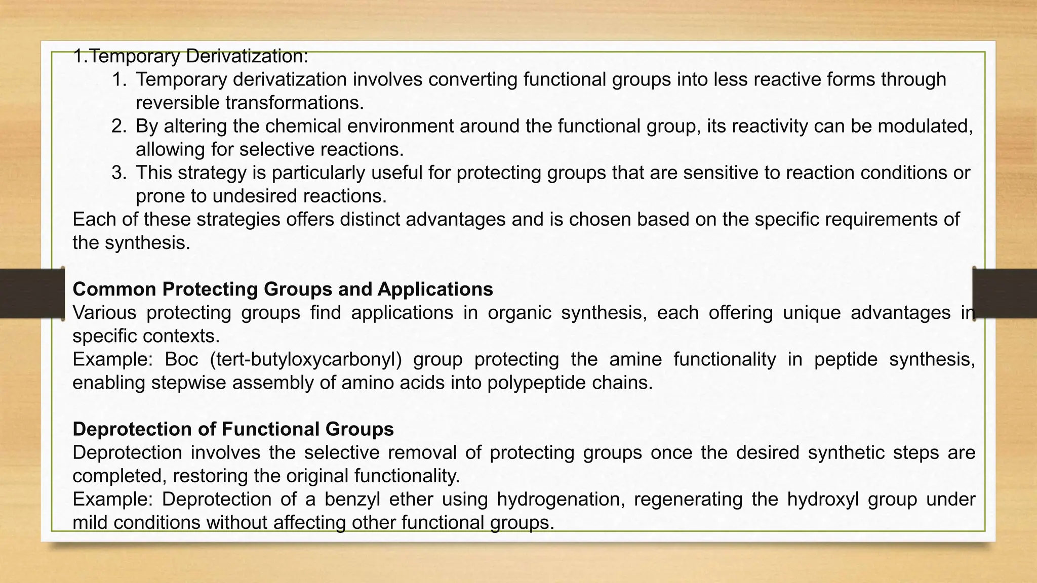Functional Group Protection an approach to basic practice.pptx