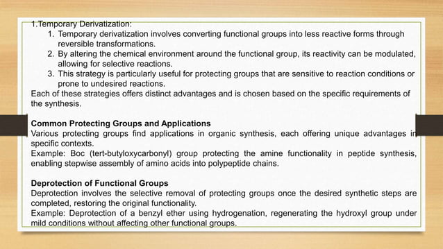 Functional Group Protection an approach to basic practice.pptx