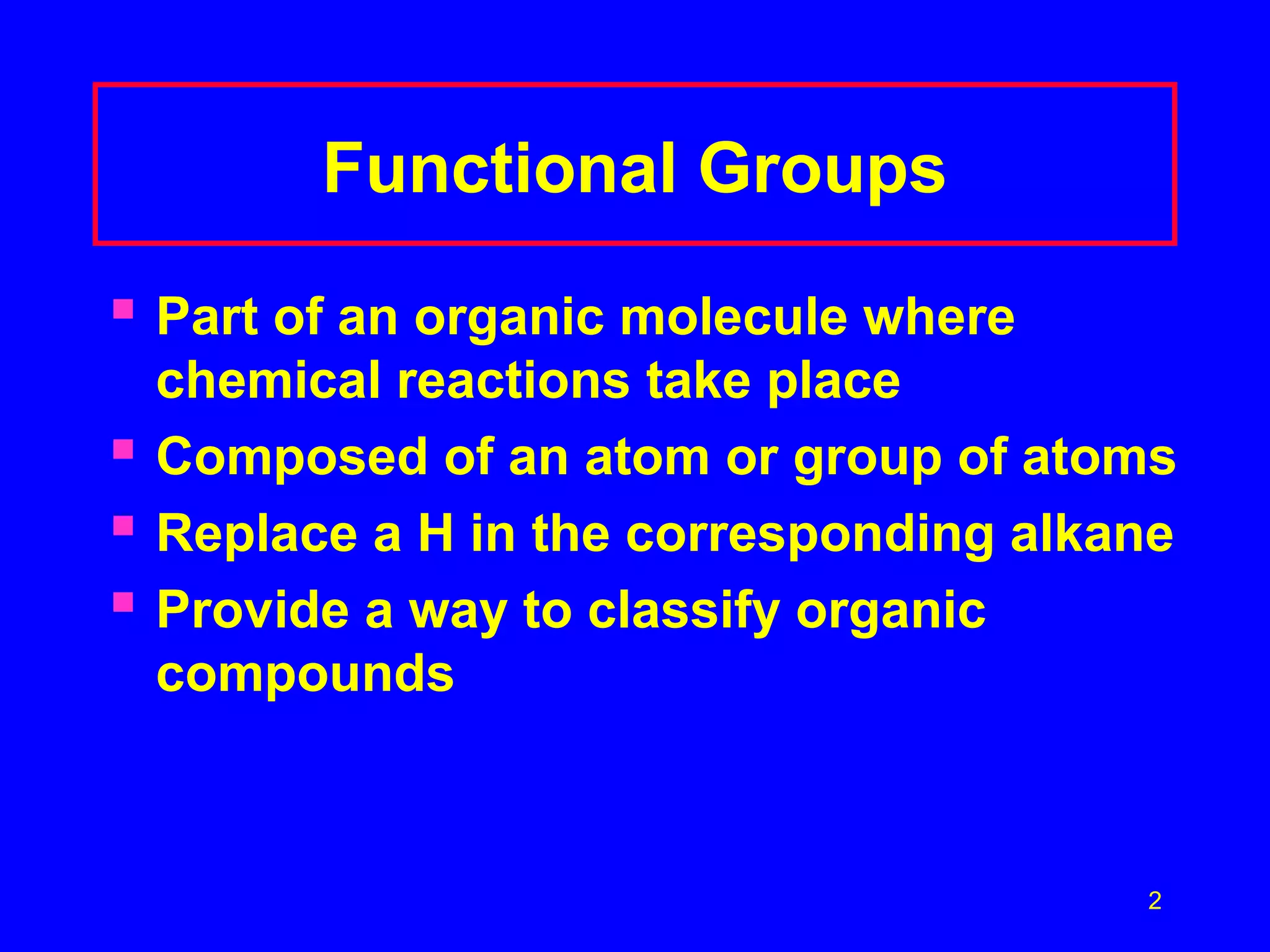 Functional groups and haloalkanes power point presentation | PPT | Free ...