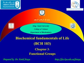 Functional Groups final biochemistry clinical medicine | PDF