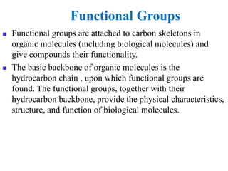 Functional Groups final biochemistry clinical medicine | PDF