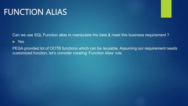 Function Alias POC.pptx | Databases | Computer Software and Applications