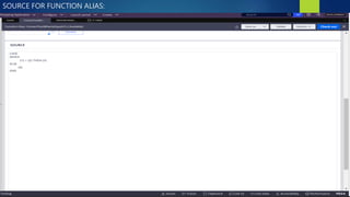 Function Alias POC.pptx | Databases | Computer Software and Applications