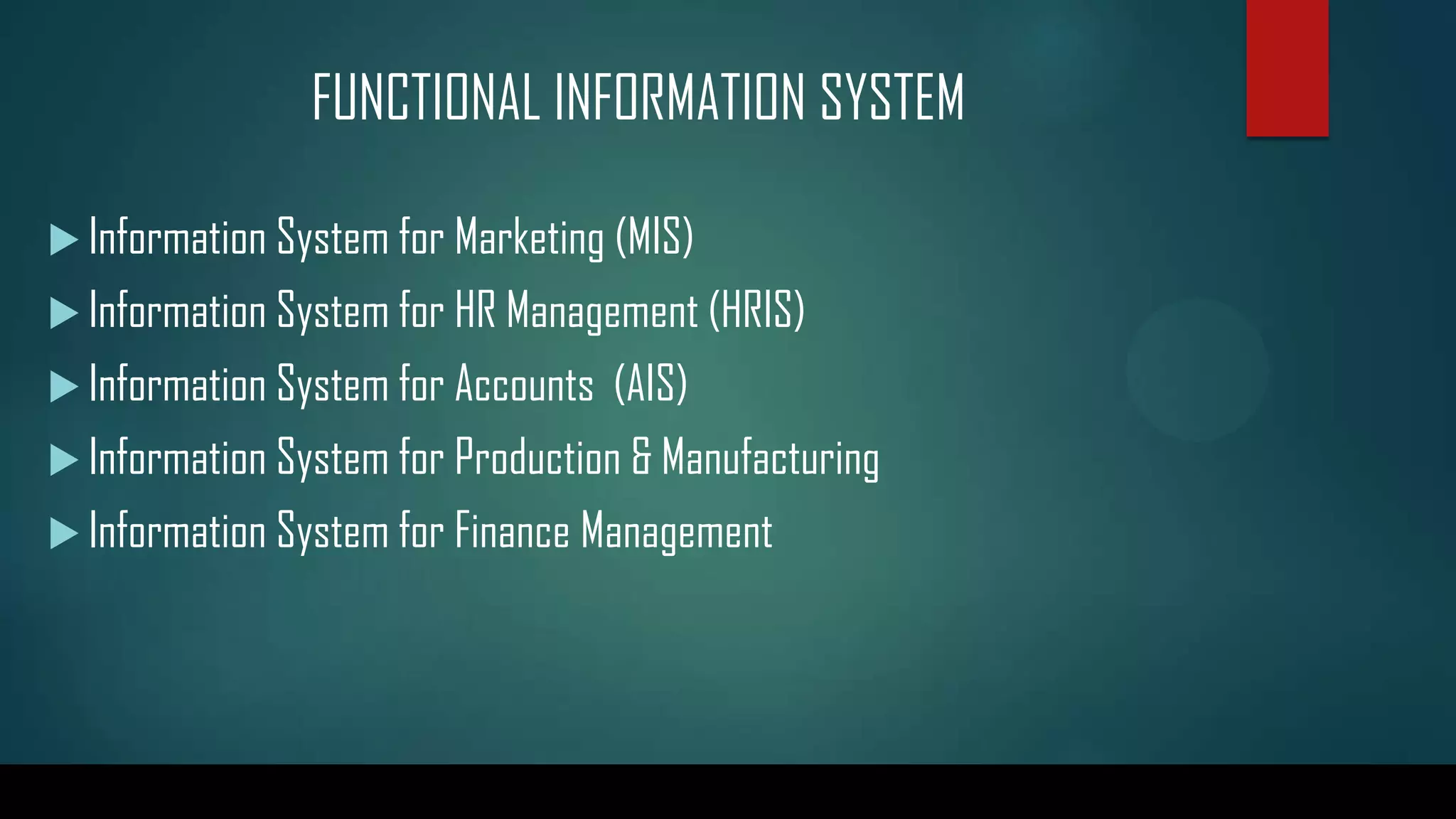 Functional information system | PPTX