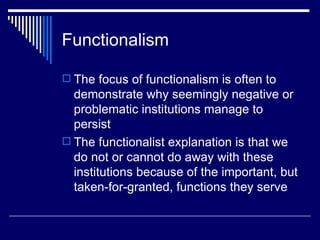 Functionalism | PPT