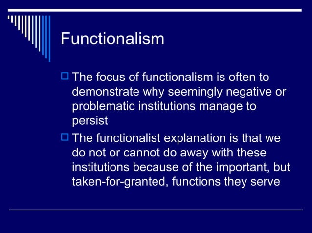 Functionalism | PPT
