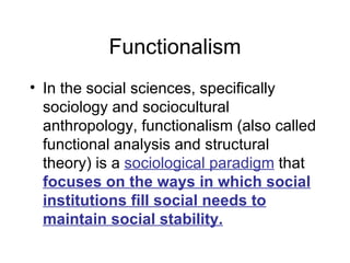 Functionalism | PPT