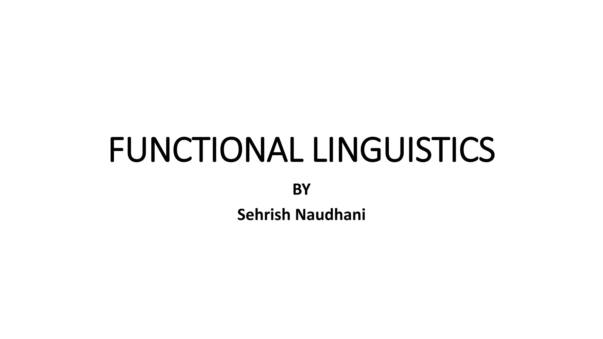 Functionalism | PPTX
