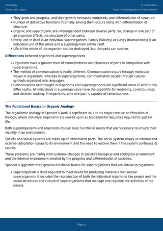 Functionalism in Sociology www.sociology.plus